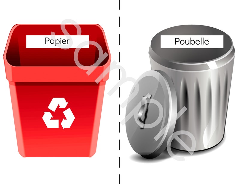 Earth Day FRENCH Waste Sorting Activity Printable Garbage Recycling ...