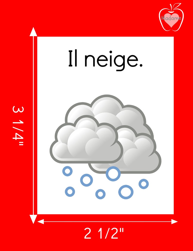 Météo French Weather Flashcards Teaching Printable Resources Classroom ...