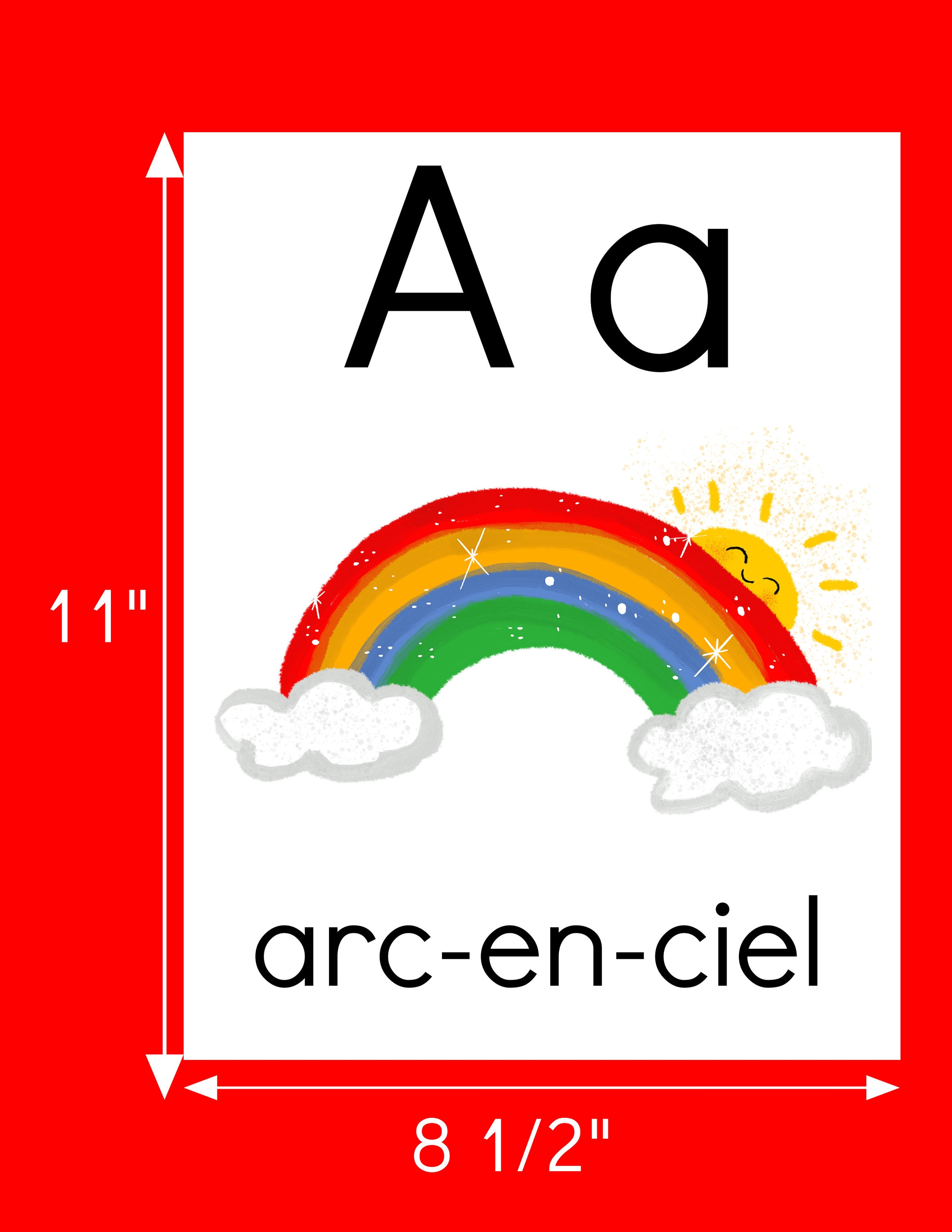 French Wall Alphabet Printable Instant Download Preschool Kindergarten ...