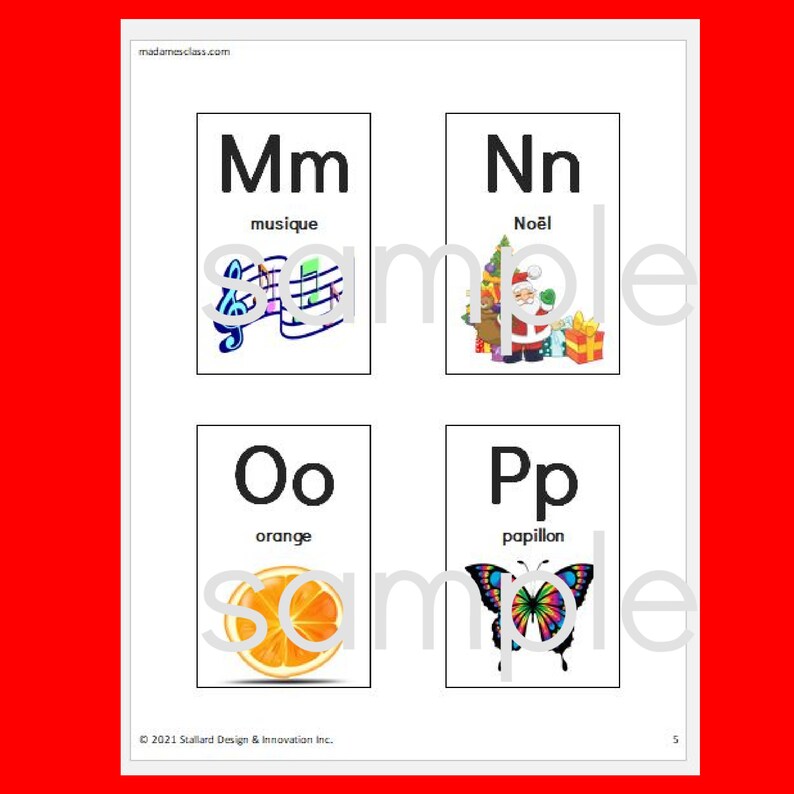 French Alphabet Flashcards Printable Instant Download - Etsy