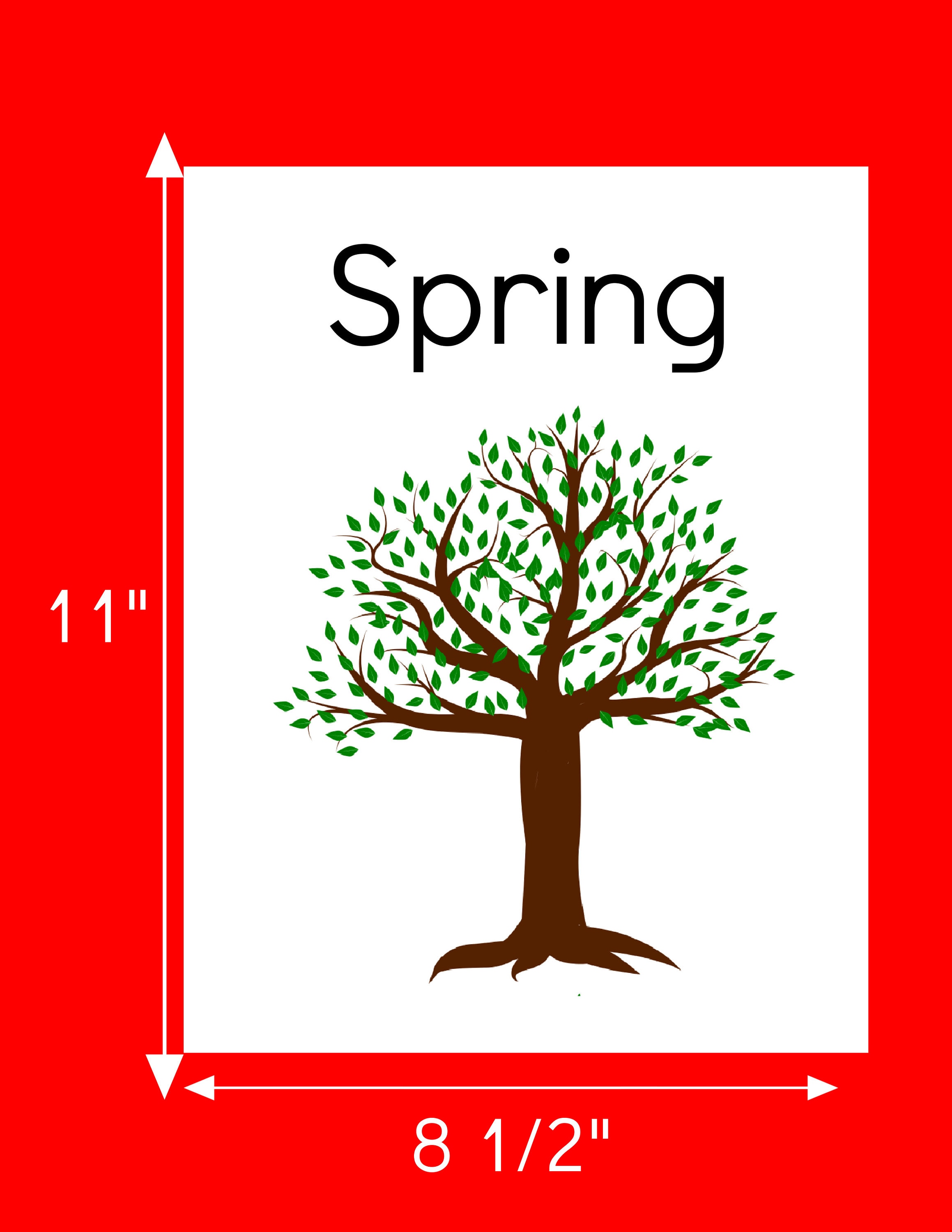 Four 4 Seasons Trees Science Teaching Printable Resources Classroom ...