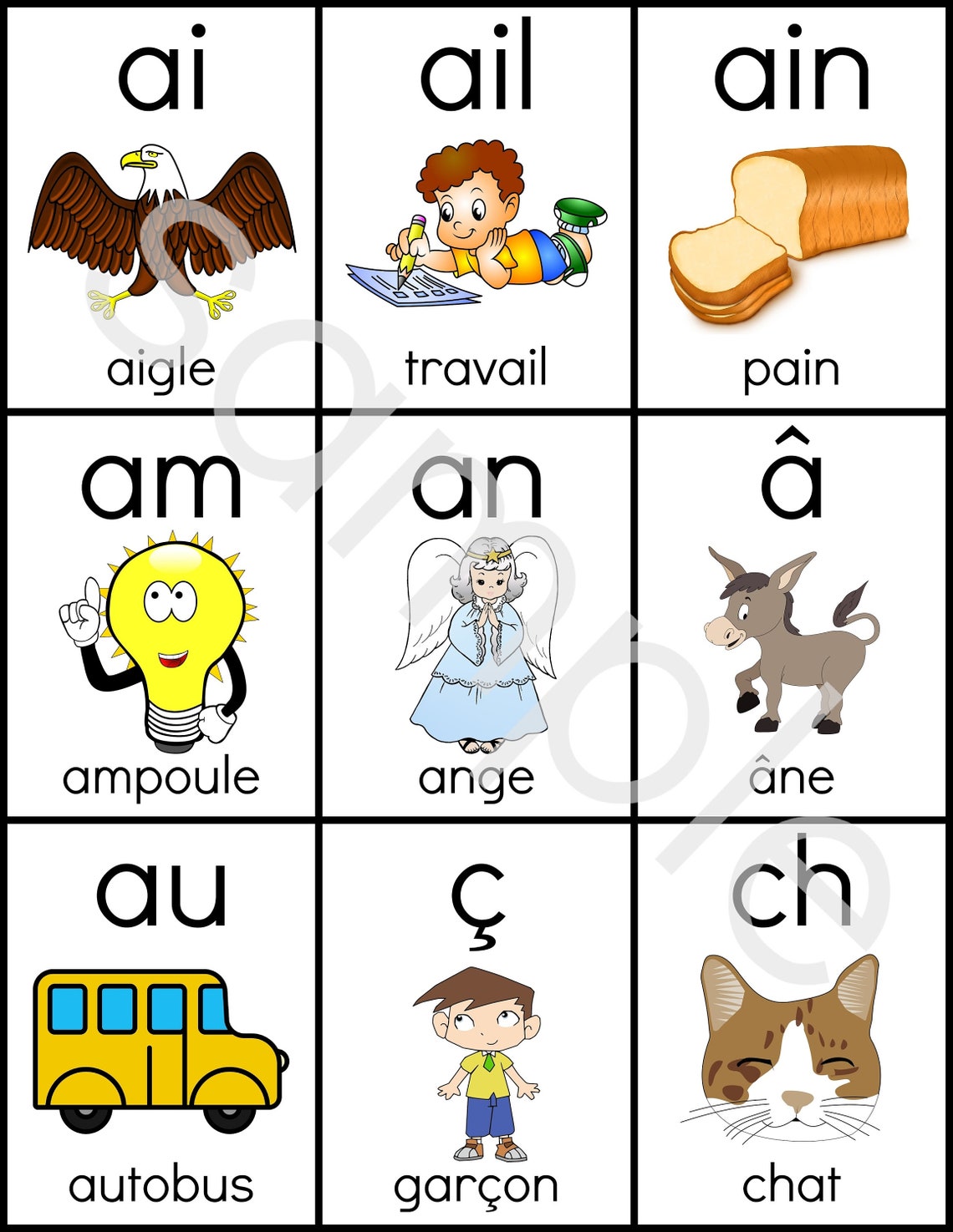 34 French Sounds Phonics Printable Flashcards Preschool - Etsy