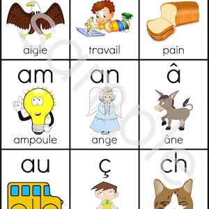 34 French Sounds Phonics Printable Flashcards Preschool Kindergarten ...