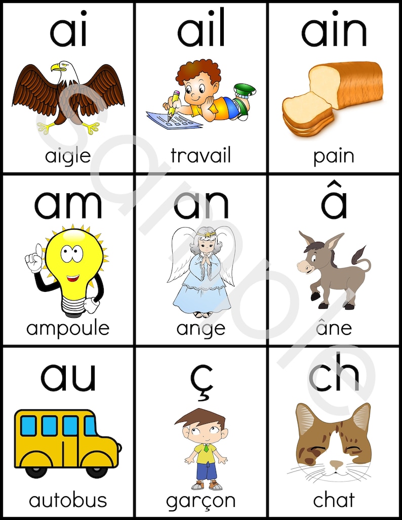 34 French Sounds Phonics Printable Flashcards Preschool - Etsy Canada