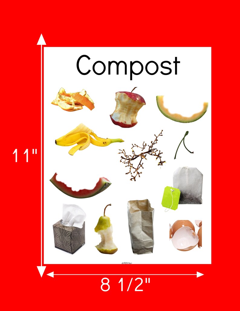Compost Bin List Sign Composter Chart Classroom Poster Homeschool ...