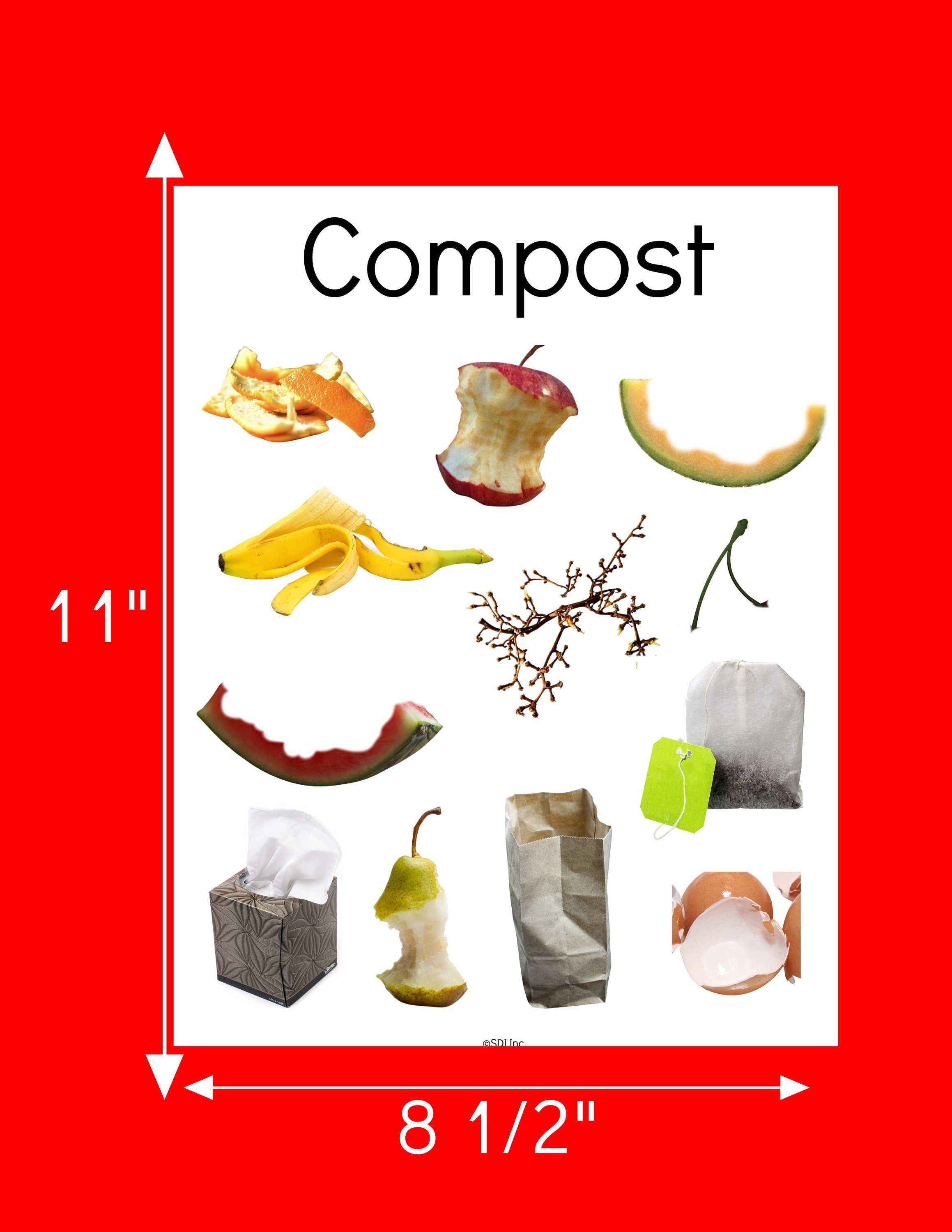 Compost Bin List Sign Composter Chart Classroom Poster Homeschool ...