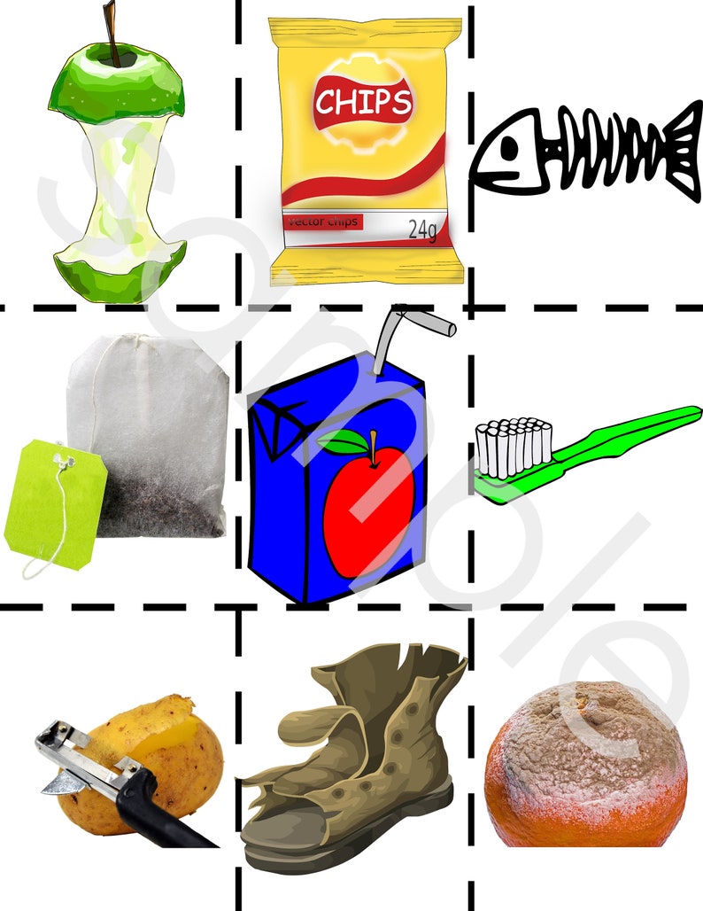 Earth Day Waste Sorting Activity Printable Garbage Recycling Compost ...