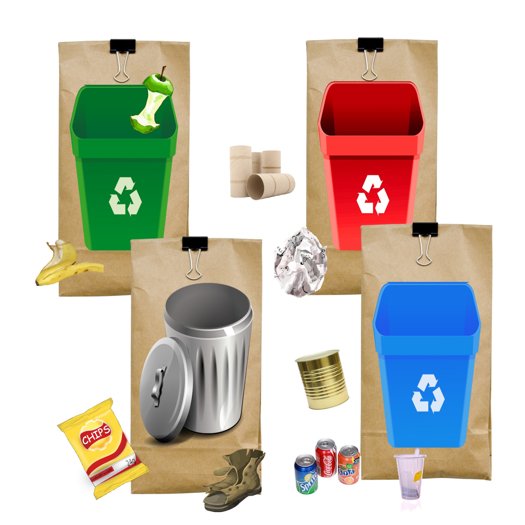 Buy Earth Day Waste Sorting Activity Printable Garbage Recycling ...