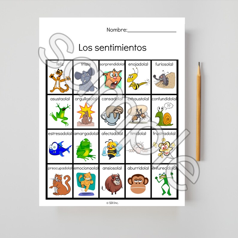 Spanish Emotions Feelings Flashcards Teaching Printable Resources ...