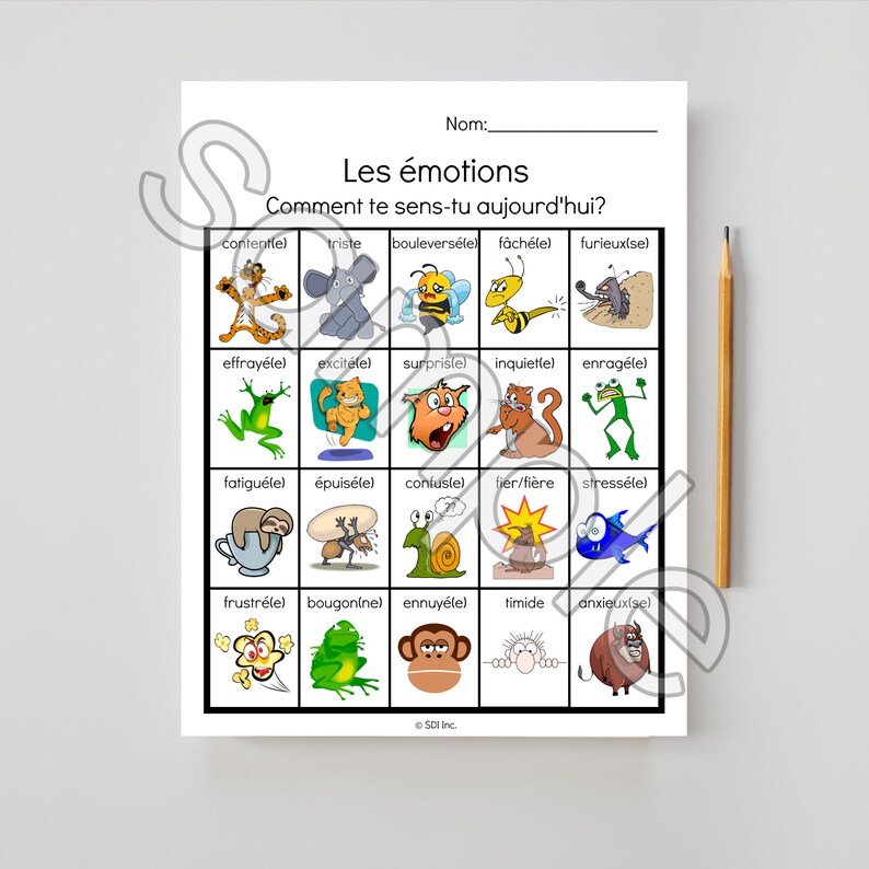 20 French Emotions Feelings Flashcards Teaching Printable Resources ...