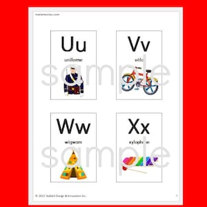 French Alphabet Flashcards Printable Instant Download Preschool ...