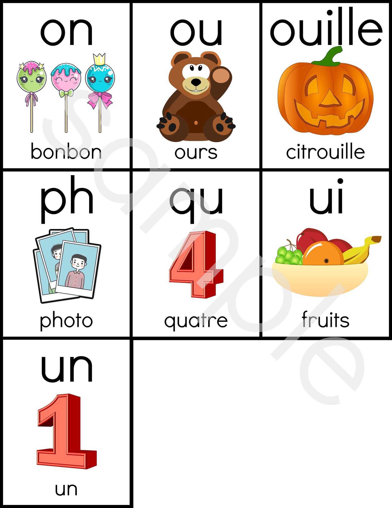 34 French Sounds Phonics Printable Flashcards Preschool - Etsy