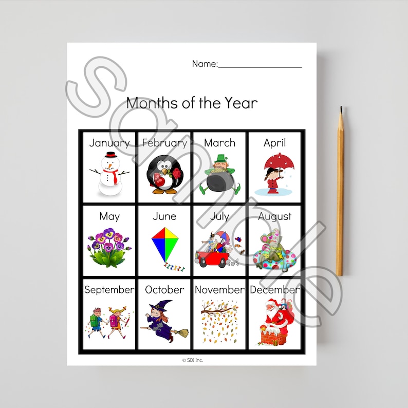 Months of the Year Teaching Printable Resources Classroom Posters Decor ...