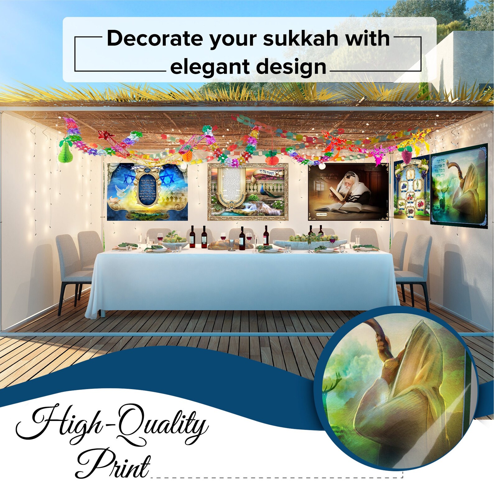 Sukkah Decorations | Murals for Sukkot | Sukkah Posters | Sukkah Decor ...