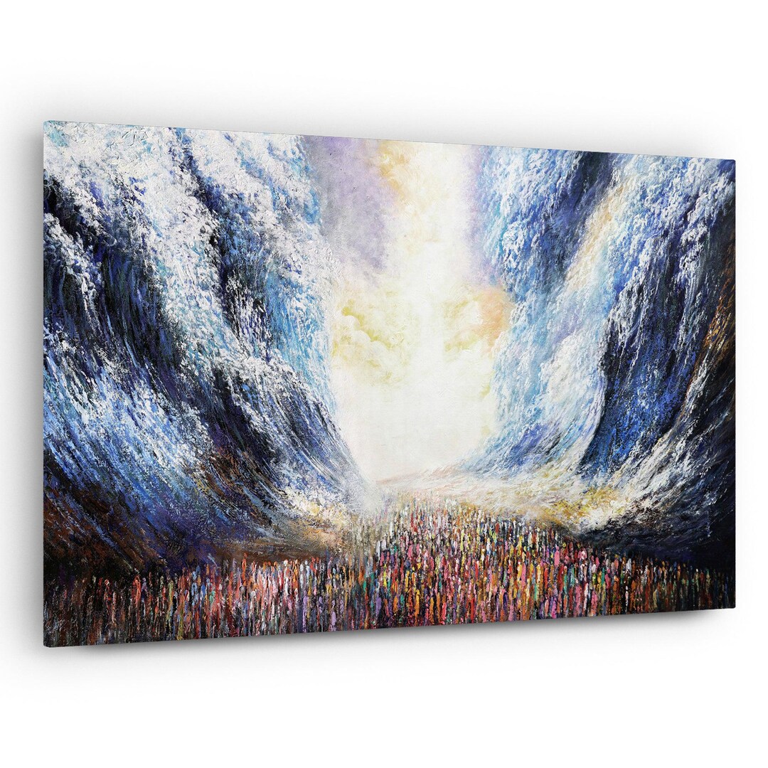 Splitting of the Sea - Dramatic Red Sea Crossing - Modern Jewish Art ...