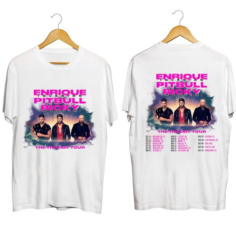 Enrique Iglesias X Pitbull X Ricky Martin The Trilogy Tour 2023 Shirt ...