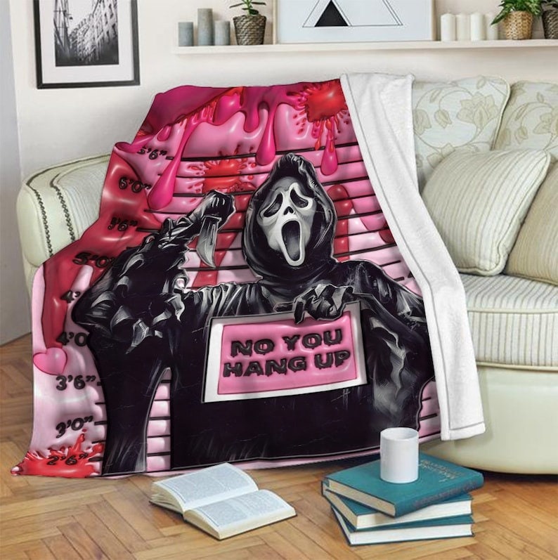 Scream Movies Halloween Blanket, Ghost Face Blanket, No You Hang Up ...