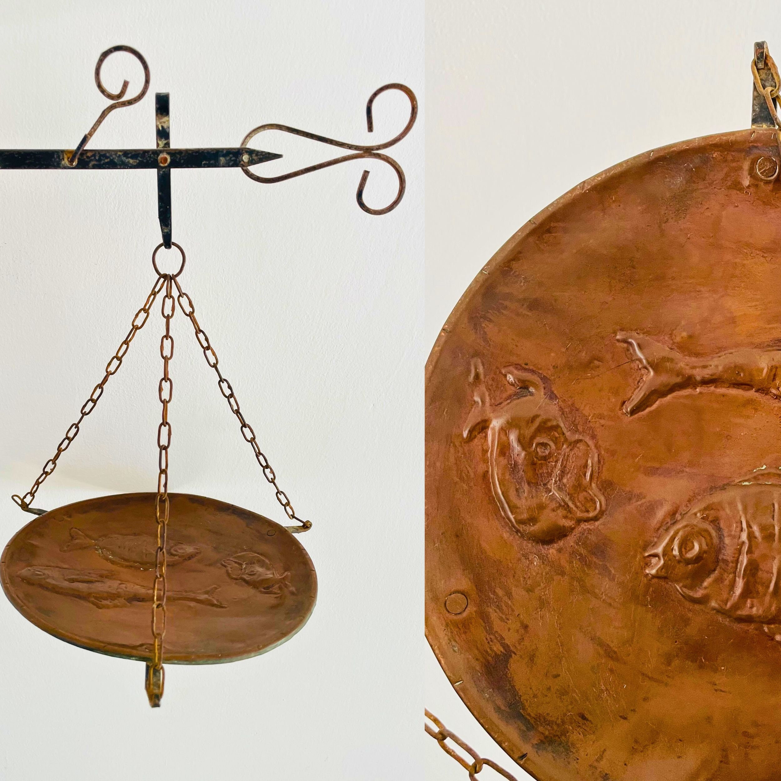 Antique Fish Market Copper Hanging Scale Italian Copper - Etsy