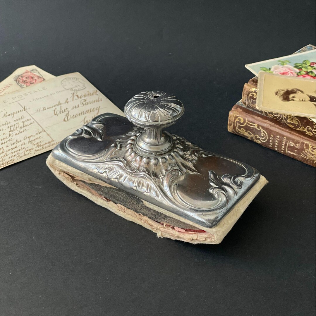 Antique Italian Silver Plated Ink Blotter , Victorian Style Ornate ...