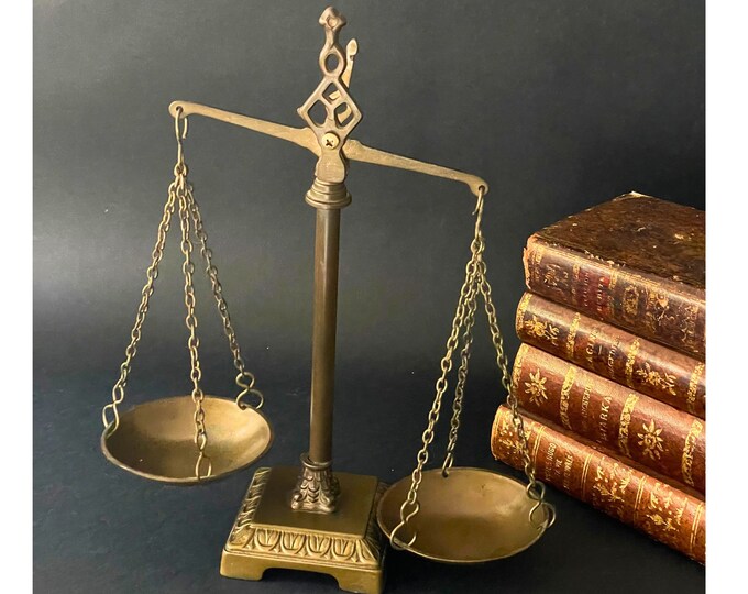 Vintage Scales of Justice , Italian Law Business Art , Brass Justice ...