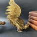 Vintage Brass Fighting Roosters Figurines , Tall Pair of Fighting ...