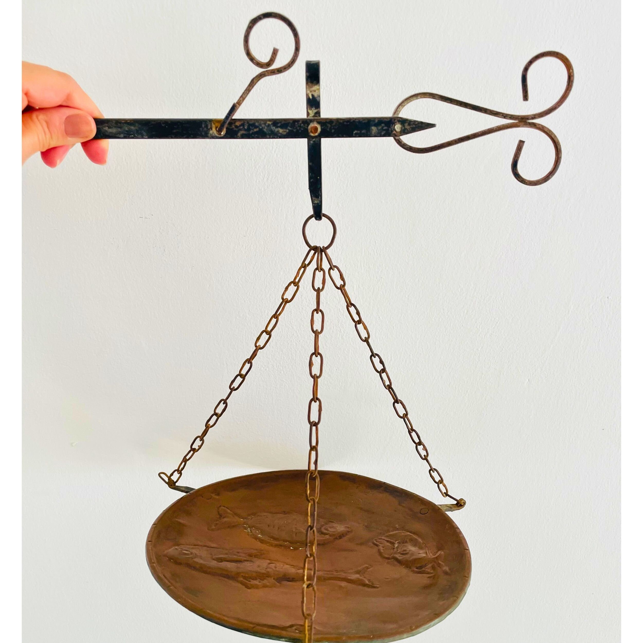 Antique Fish Market Copper Hanging Scale Italian Copper - Etsy
