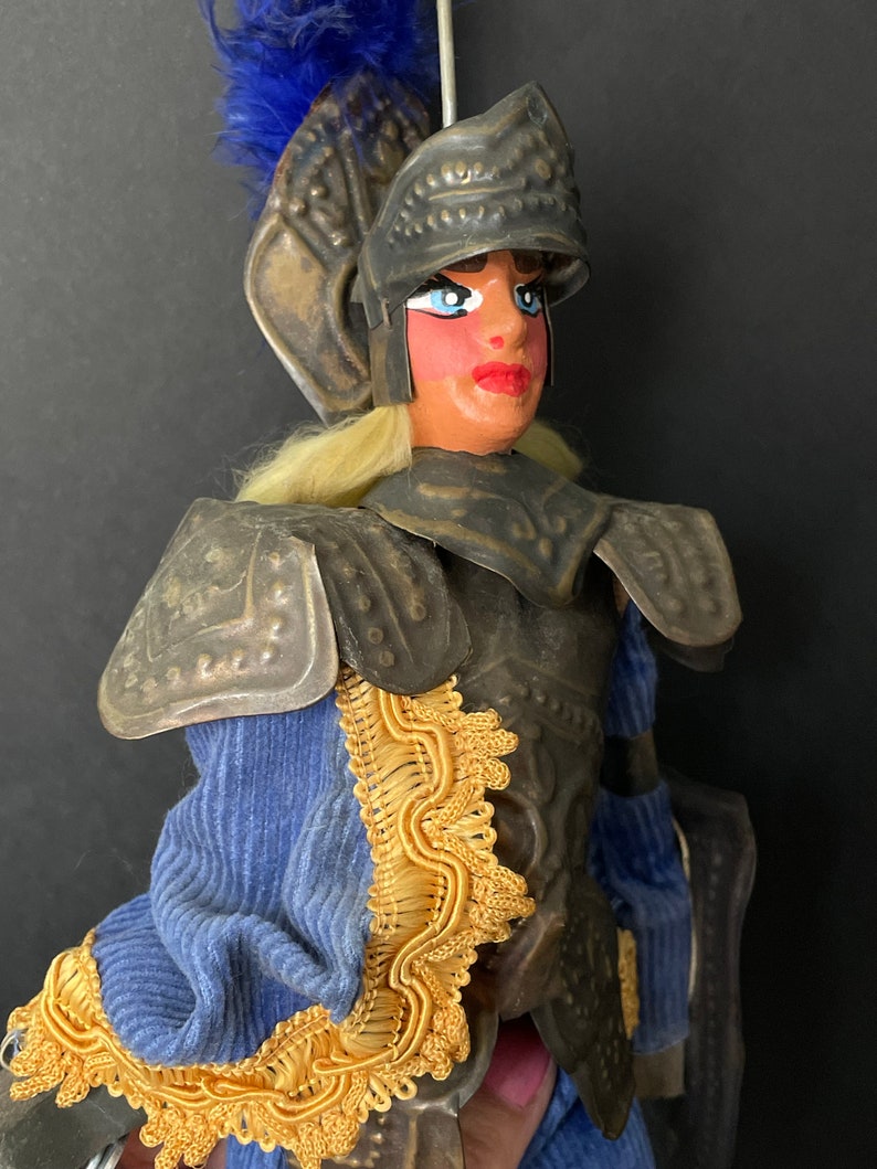 Vintage Italian Knight Puppet Doll Hand Made Sicilian Wood - Etsy