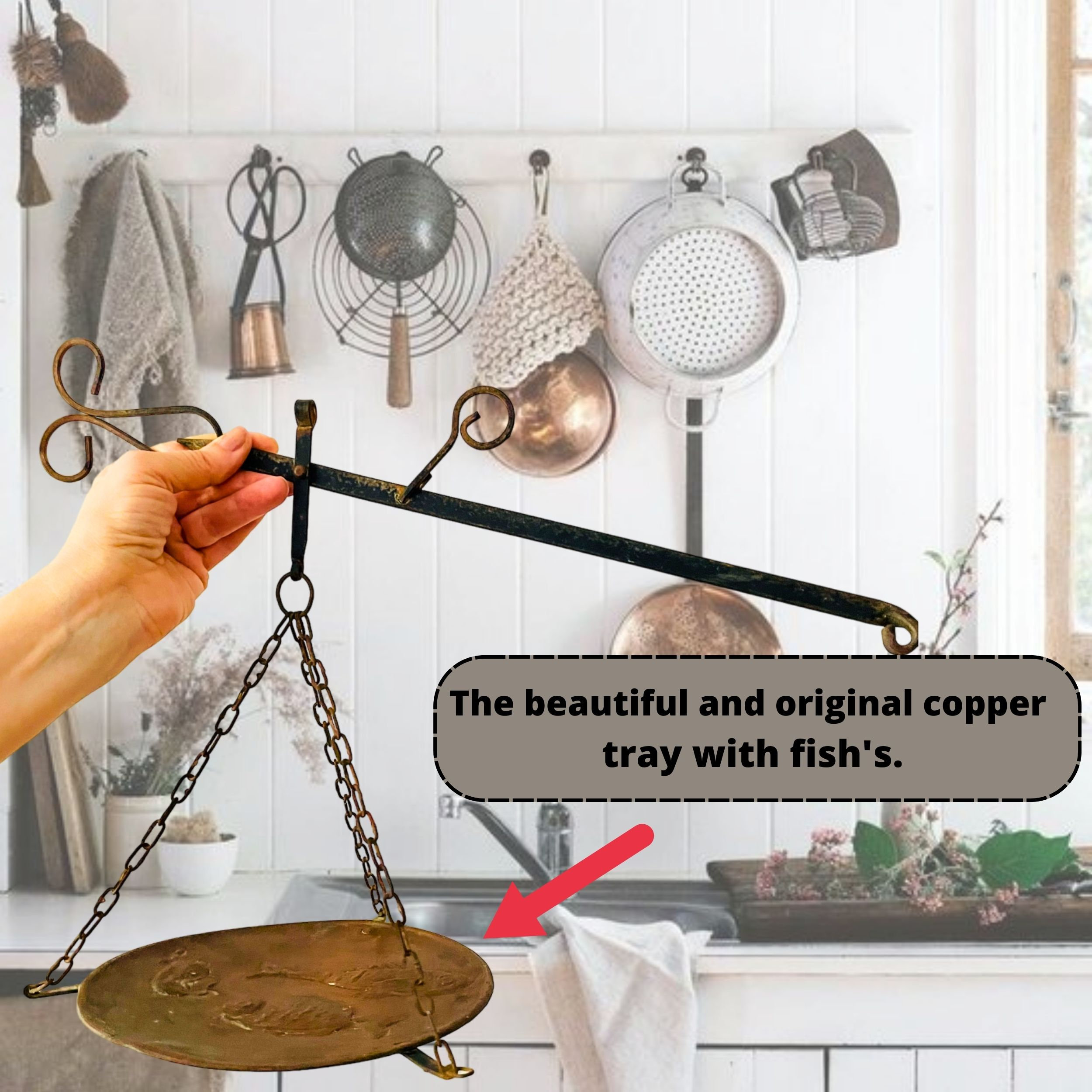 Antique Fish Market Copper Hanging Scale Italian Copper - Etsy