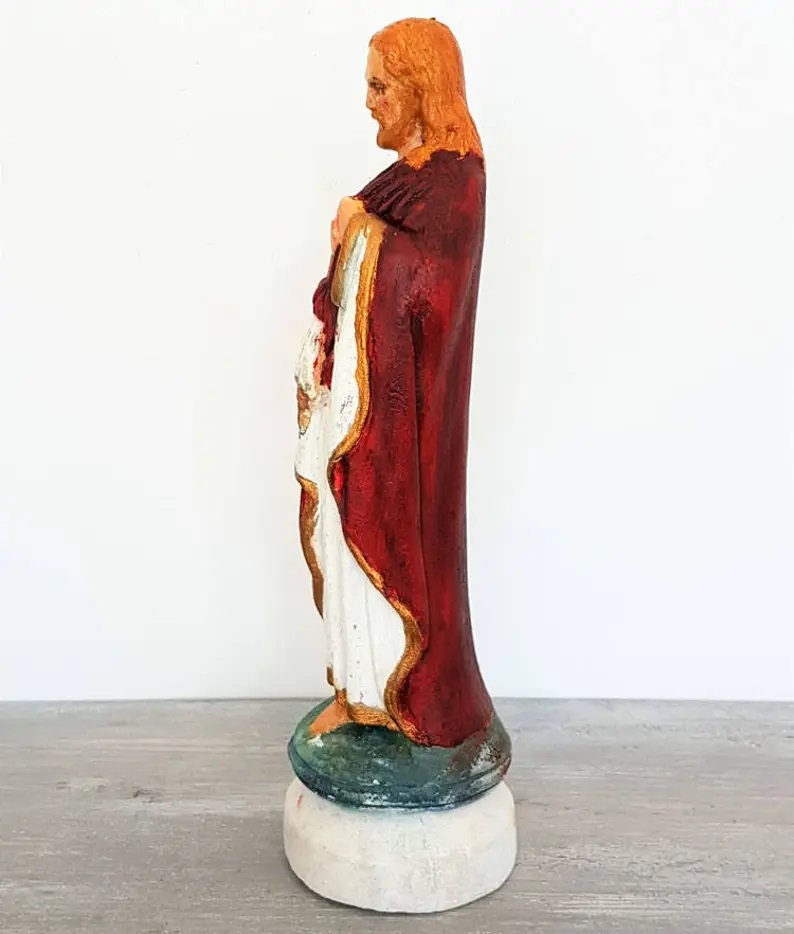 Antique Italian Jesus Statue Italian Jesus Christ Sacred - Etsy