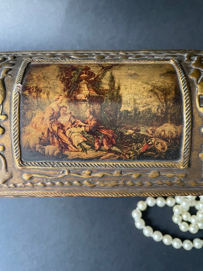 Vintage Florentine Wood Box Antique Italian Wedding Ring Box - Etsy