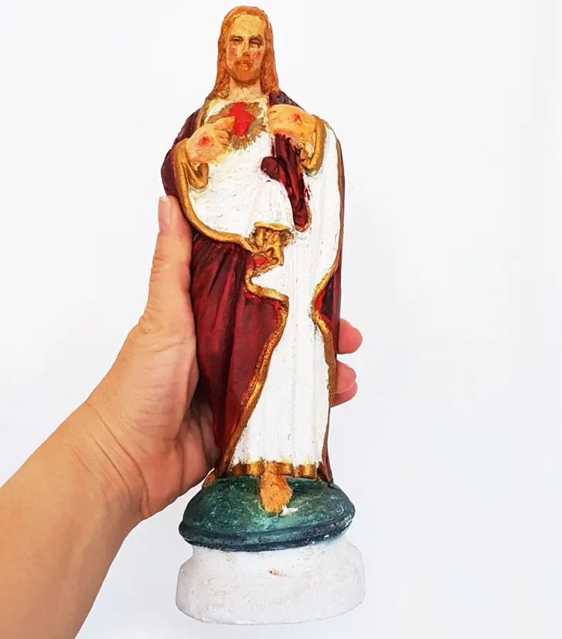 Antique Italian Jesus Statue Italian Jesus Christ Sacred - Etsy