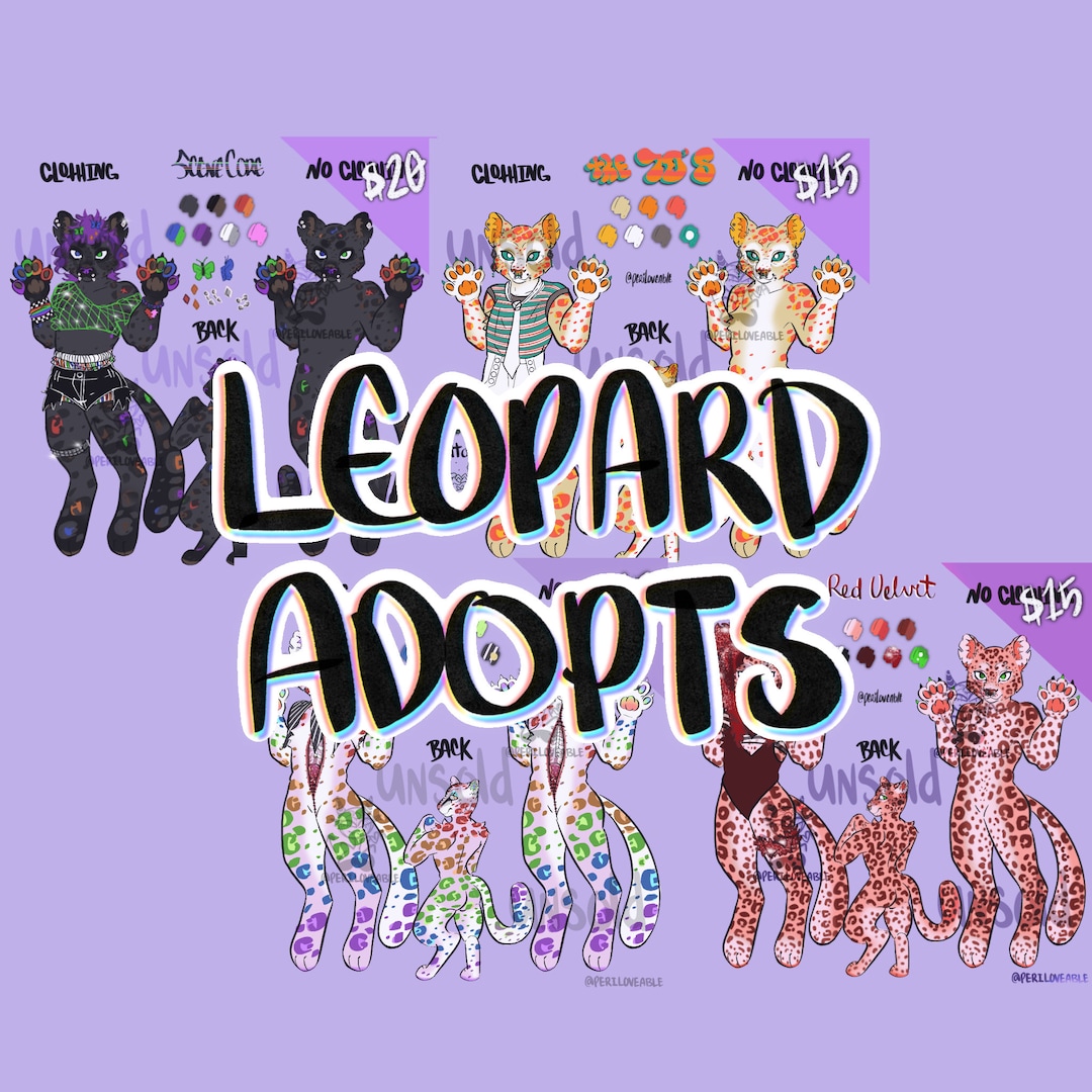 Leopard Fursona Designs 4 - Etsy