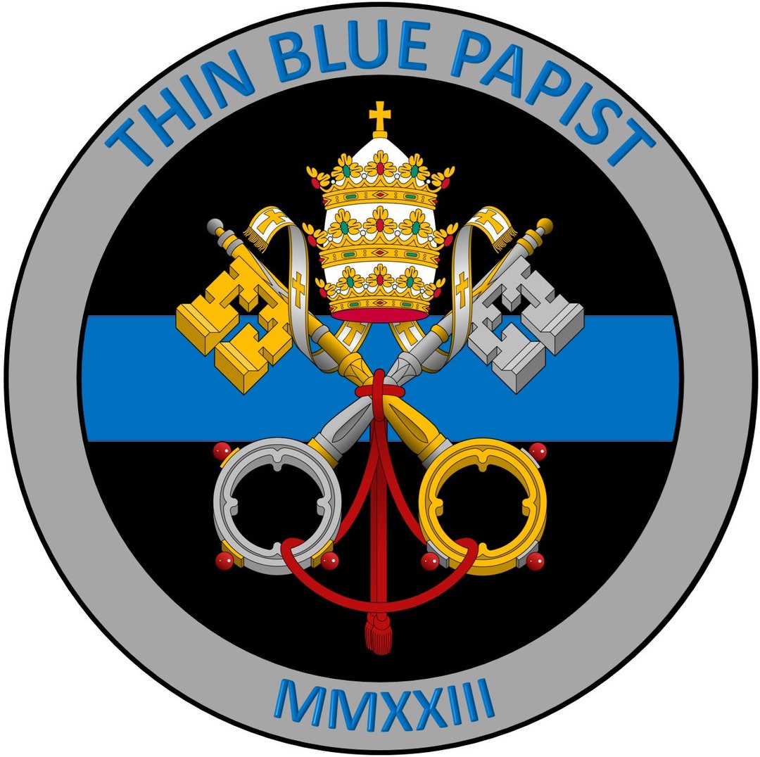 Thin Blue Papist Logo Sticker - Etsy