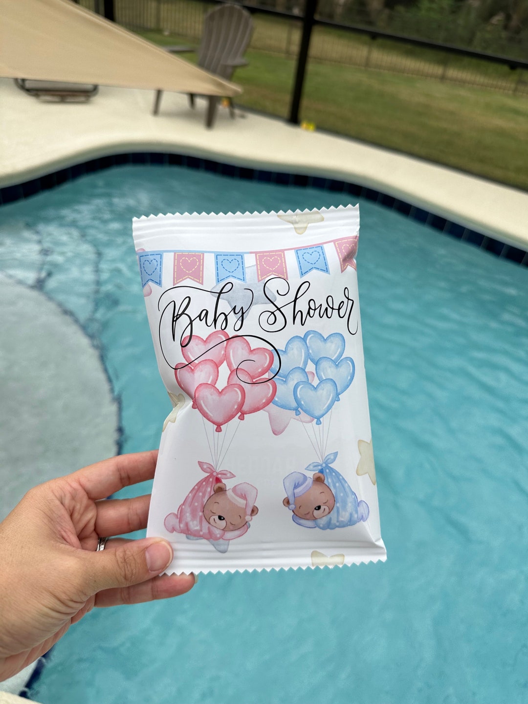 Personalized Chip Bag for Baby Shower, Baby Shower Chip Bag, Custom ...