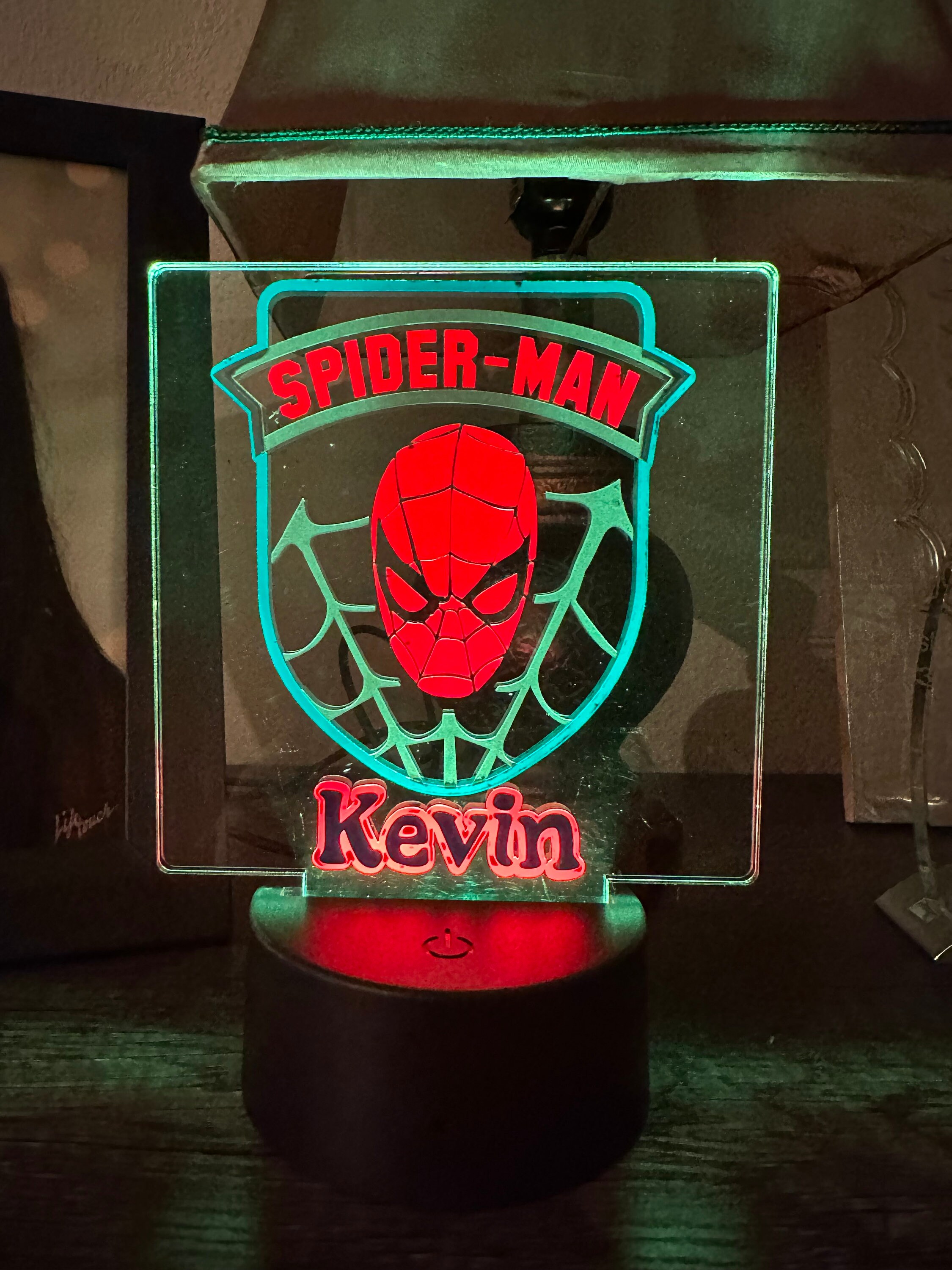 Personalized Acrylic LED Lamp: Custom Vinyl Design - Etsy