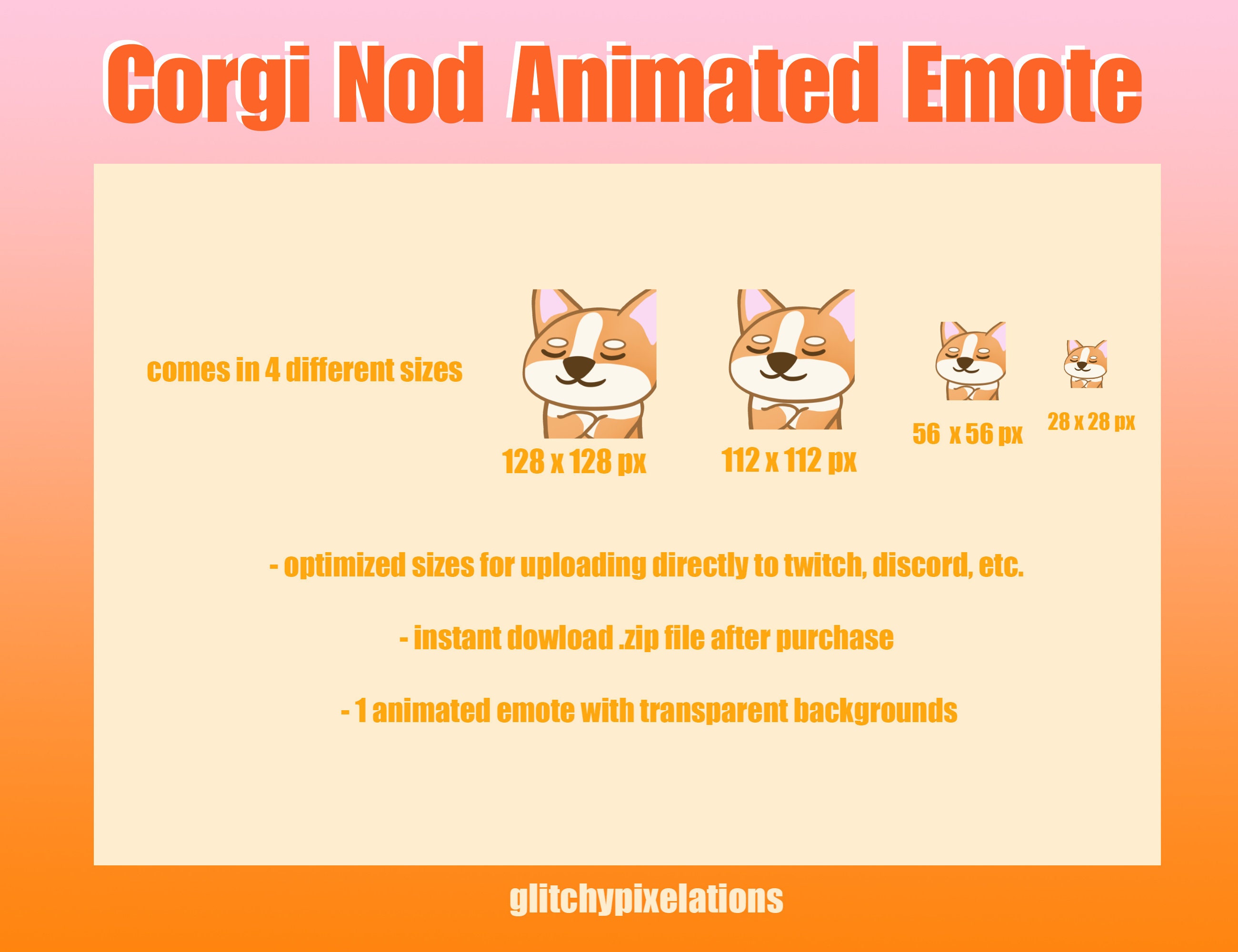 Smug Nod Corgi Animated Emote, Twitch Emotes Pack, Discord Emotes Pack ...
