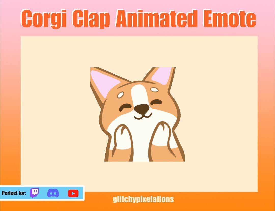 Clapping Corgi Animated Emote, Twitch Emotes Pack, Discord Emotes Pack ...