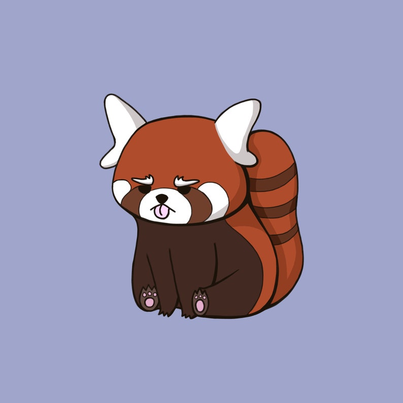 Red Panda Blep Vinyl Sticker Cute Kawaii Laptop Stickers Waterbottle