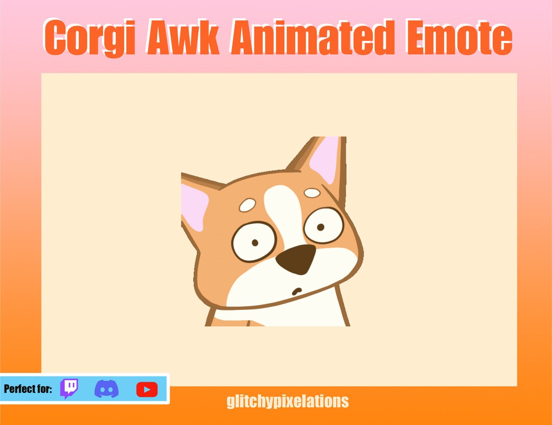 Awkward Corgi Animated Emote, Twitch Emotes Pack, Discord Emotes Pack ...
