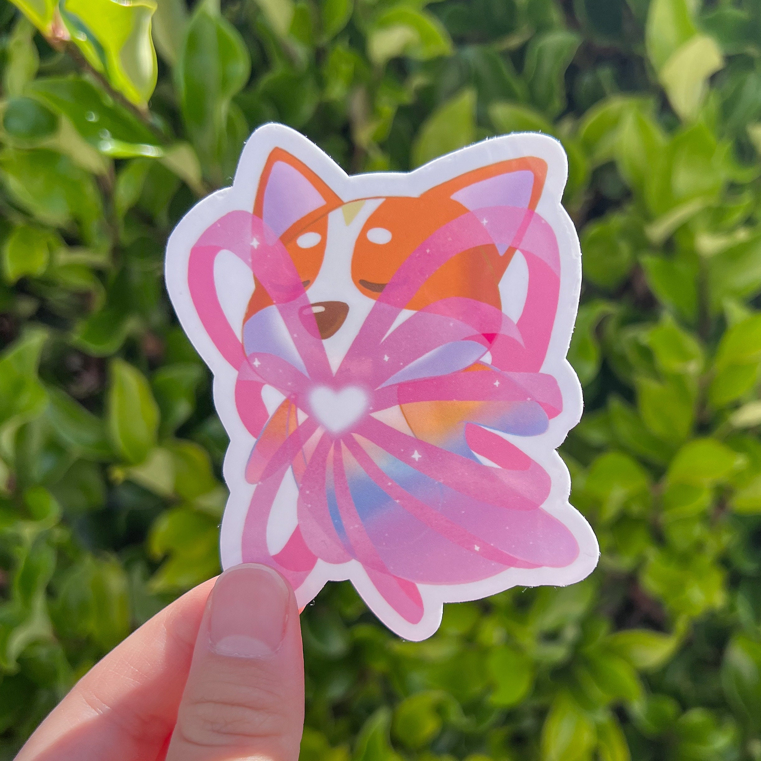 Corgi Magical Girl Transformation Sticker, Cute Pink Sailor Moon ...