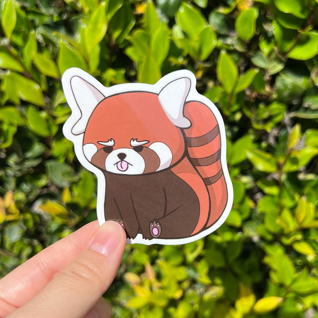 Red Panda Blep Vinyl Sticker, Cute Kawaii Laptop Stickers Waterbottle ...