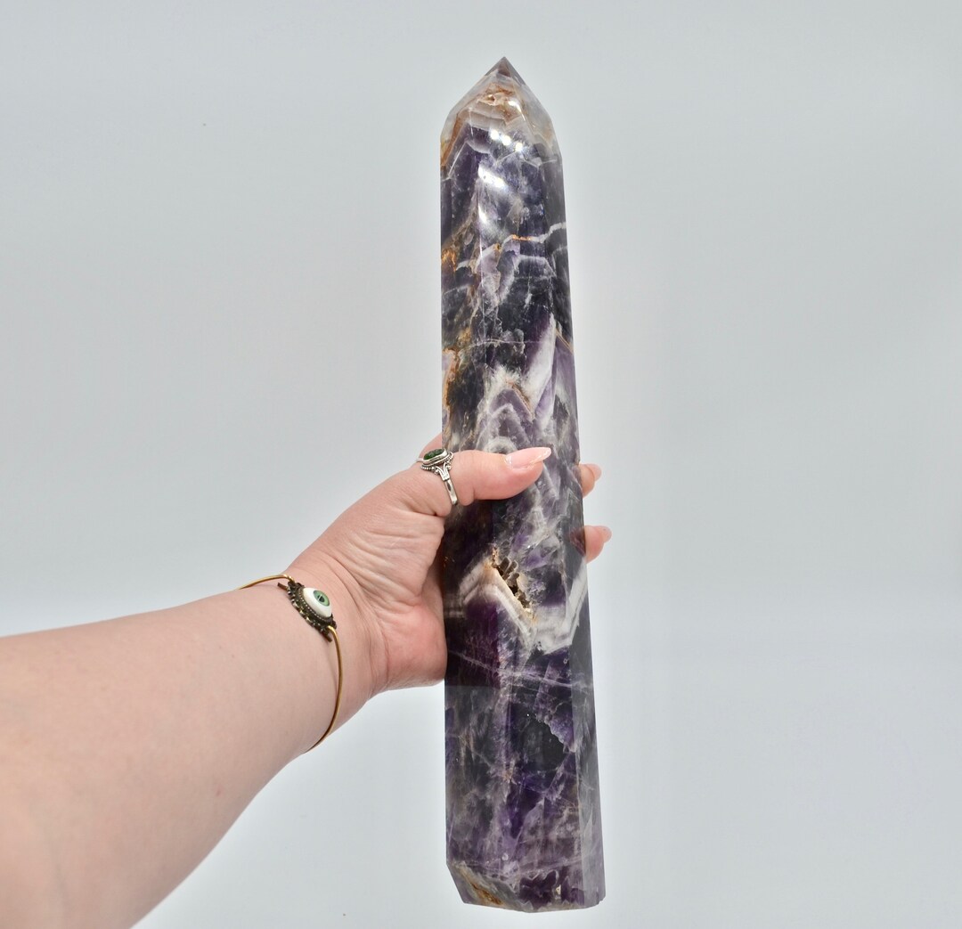 4 Lb. 3 Oz. 1 Ft.. 2 3/4 ENORMOUS AMETHYST POINT Dream Amethyst Point ...
