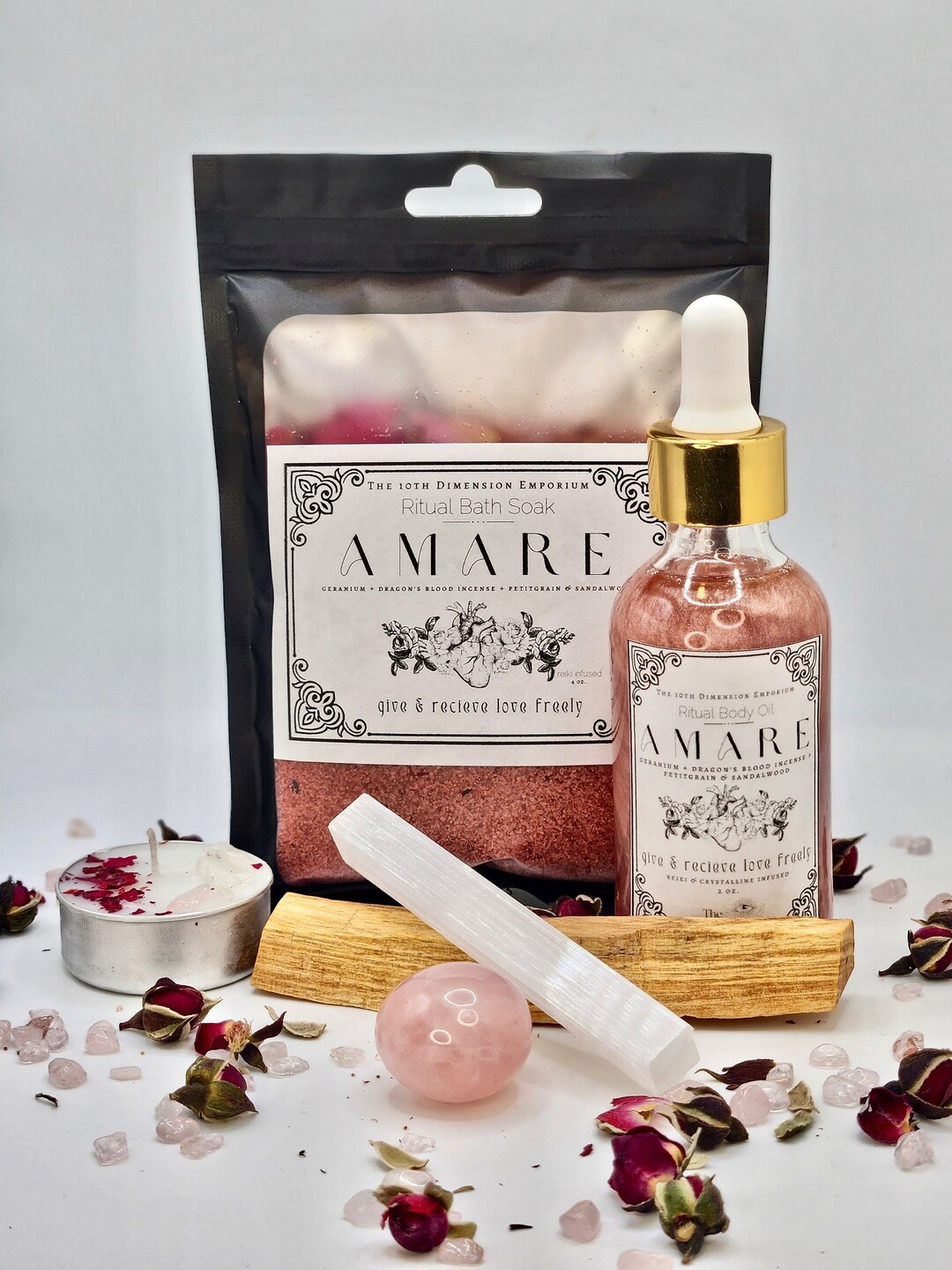 Amare Ritual Bath Kit Love Ritual Kit Attract Love Galentines Day Gift ...