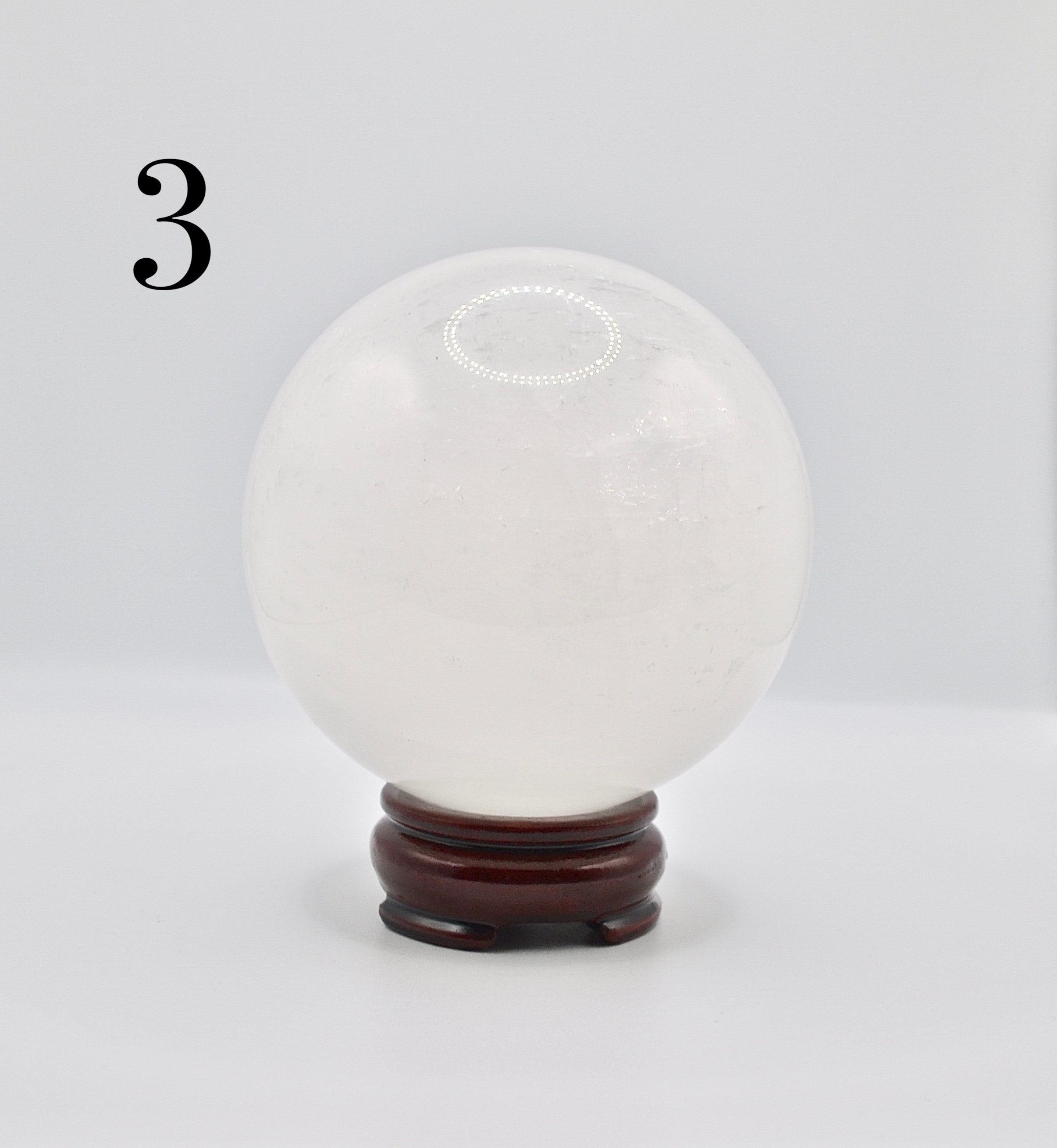 3lb Milky Quartz Sphere with wooden stand 100mm Milky - Etsy.de