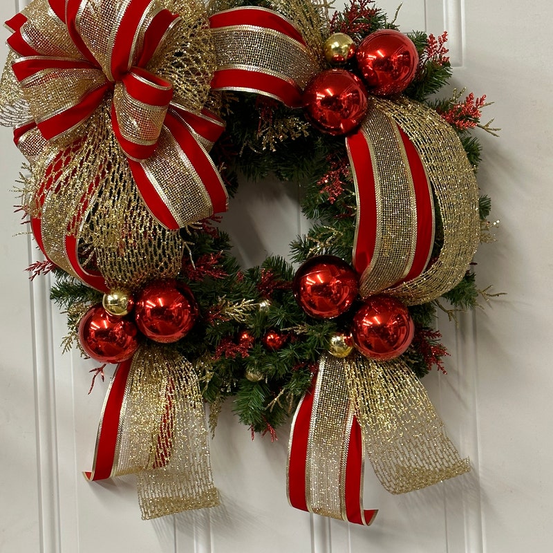 Red Wreath - Etsy