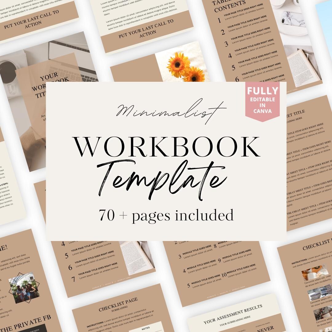 Editable Workbook Template Canva Business Coach Workbook Client Welcome Guide Course Workbook ...