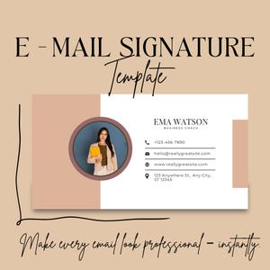 Editable Email Signature Canva Template Minimal Business Signature for ...