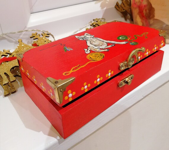 Eastern European Painted Wooden Box Keepsake Box Storage | Etsy