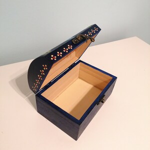 Eastern European Painted Wooden Box, Keepsake Memory Box, Wooden Memory ...