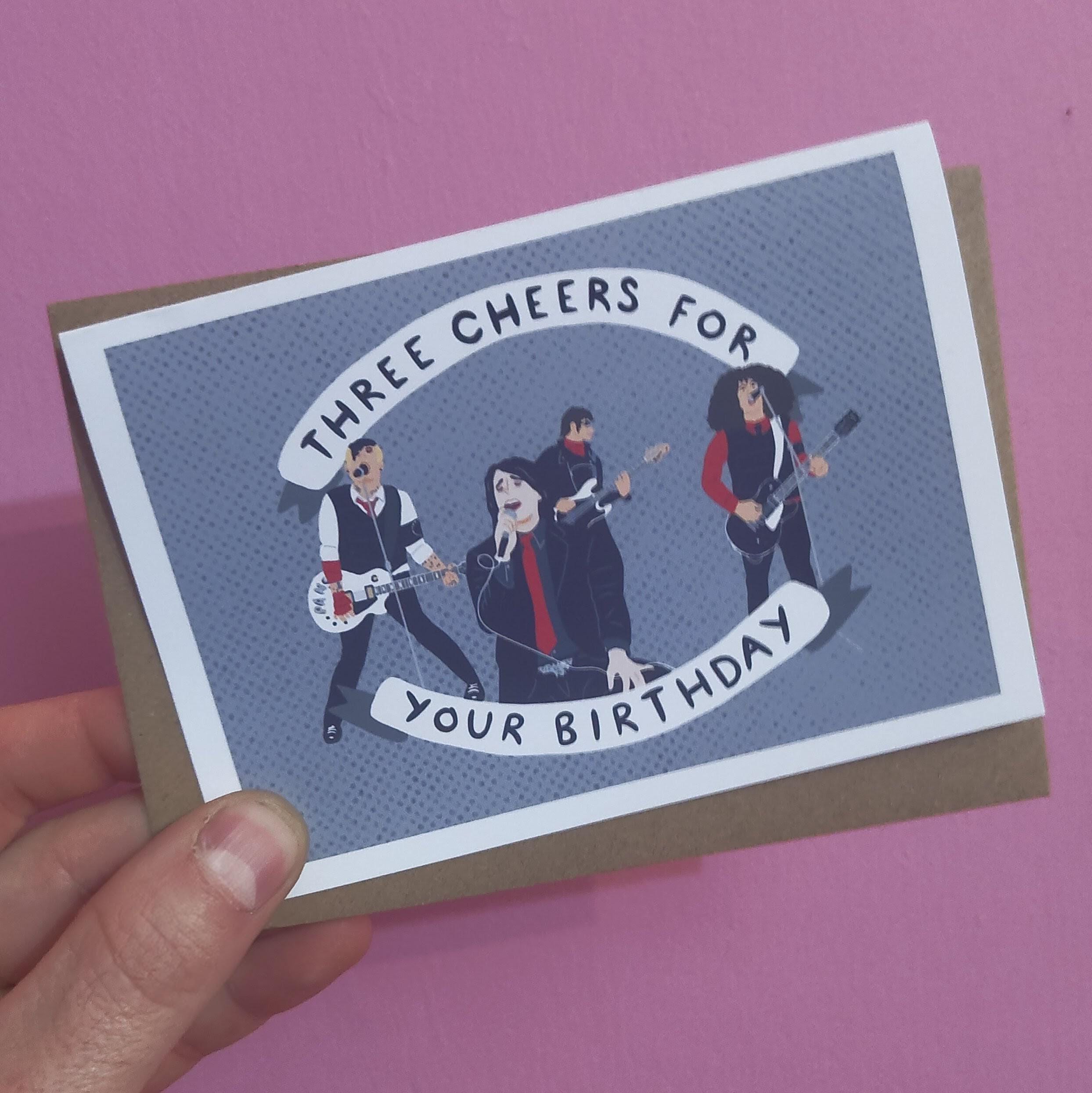 My Chemical Romance - Three Cheers Birthday Card - Pop Punk Portrait ...